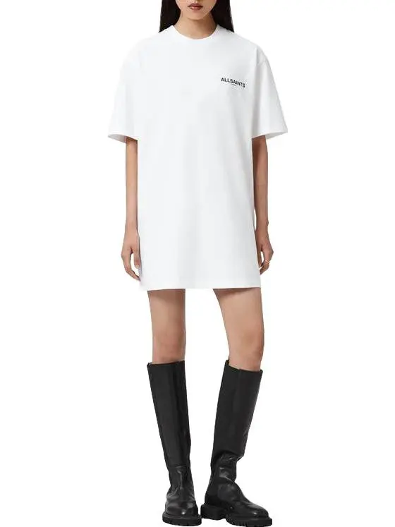 ALLSAINTS Halis Graphic Print Cotton T-shirt Dress - White