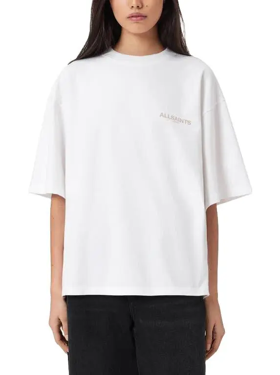 ALLSAINTS Tempus Amelie Oversize Graphic T-shirt - Optic White