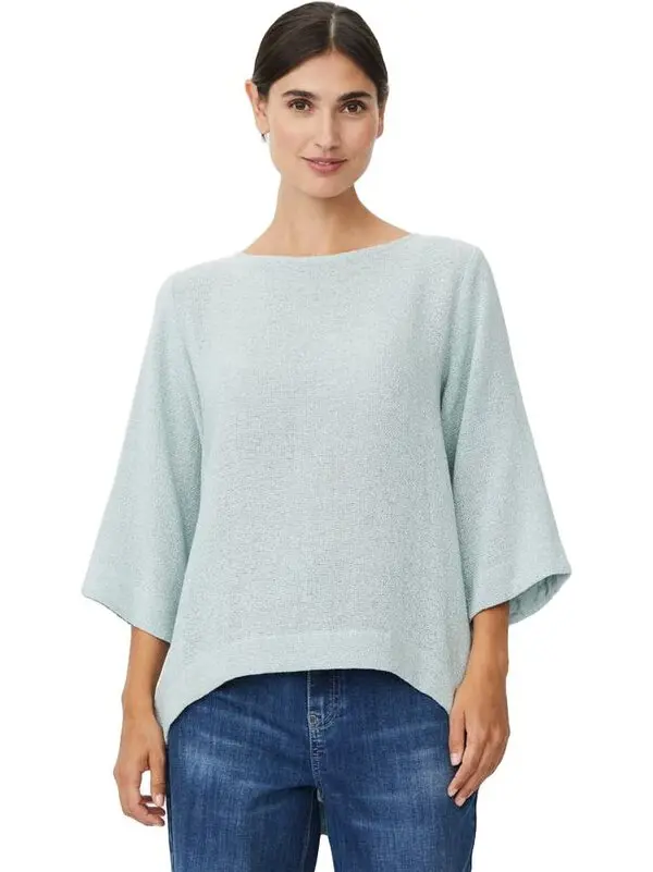MASAI COPENHAGEN Dovinia 3/4 Sleeve Round Neck Blouse - Ether