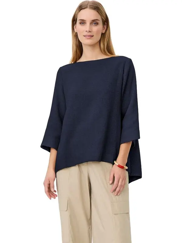 MASAI COPENHAGEN 3/4 Sleeve Blouse - Navy