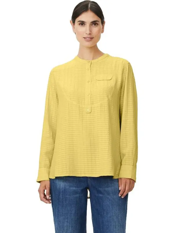 MASAI COPENHAGEN Drystan Long Sleeve Crew Neck Blouse - Muted Lime