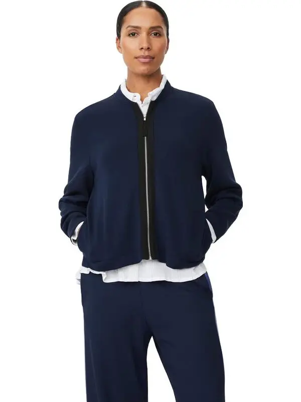 MASAI COPENHAGEN Junesse Long Sleeve Bomber Jacket - Navy Blazer