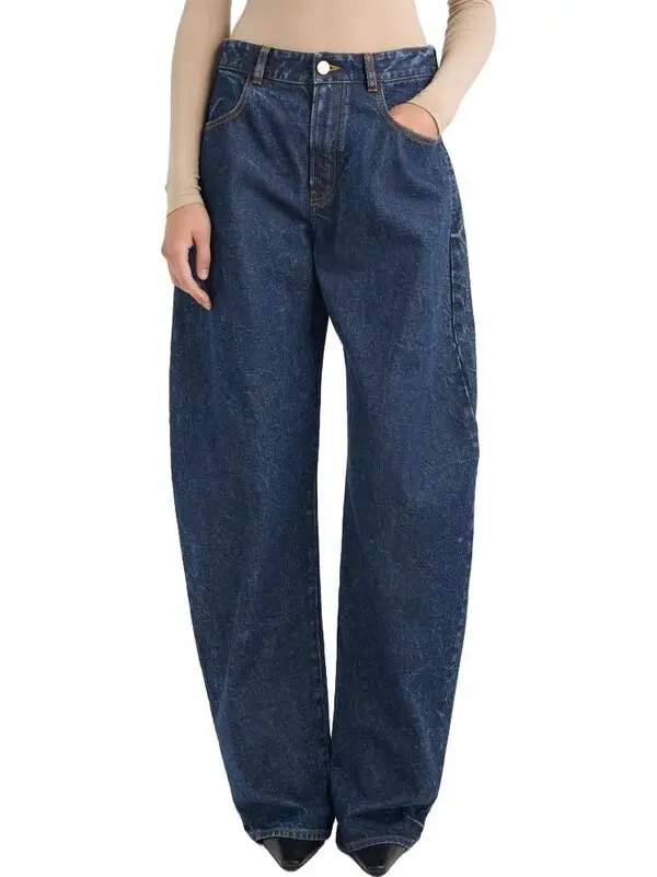 Alaïa Low-rise Round Jeans - Dock Blue