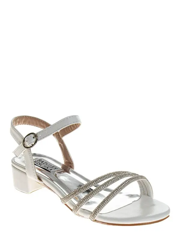 Badgley Mischka Low-heeled Dress Sandals - White