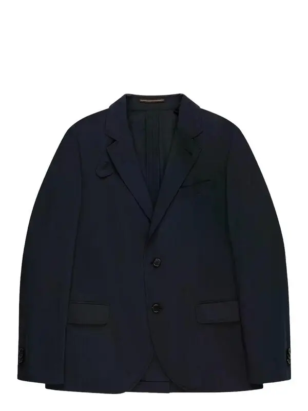 Incotex Throat-latch Single-breasted Blazer - Blue