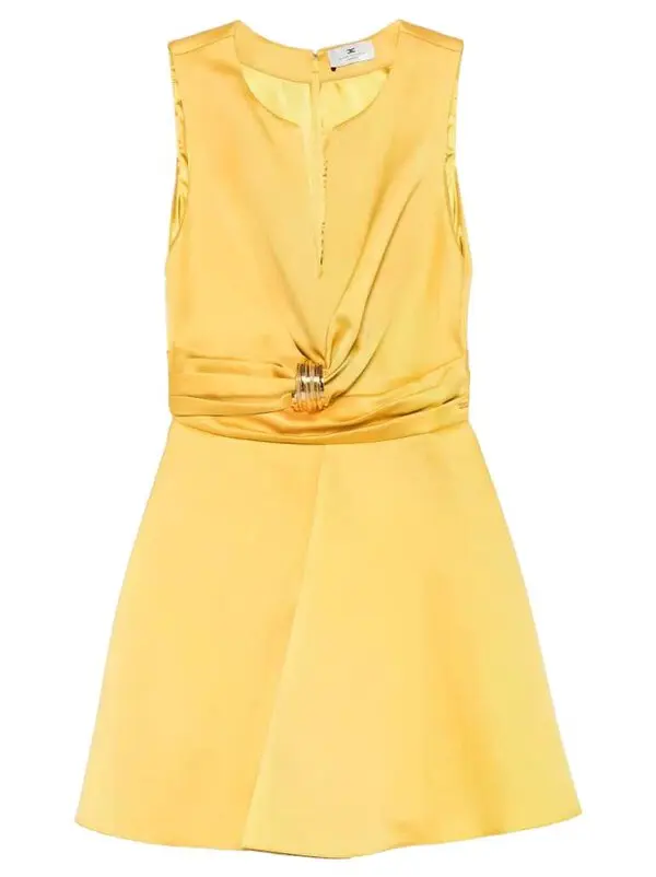 Elisabetta Franchi Knot-detail Mini Dress - Yellow