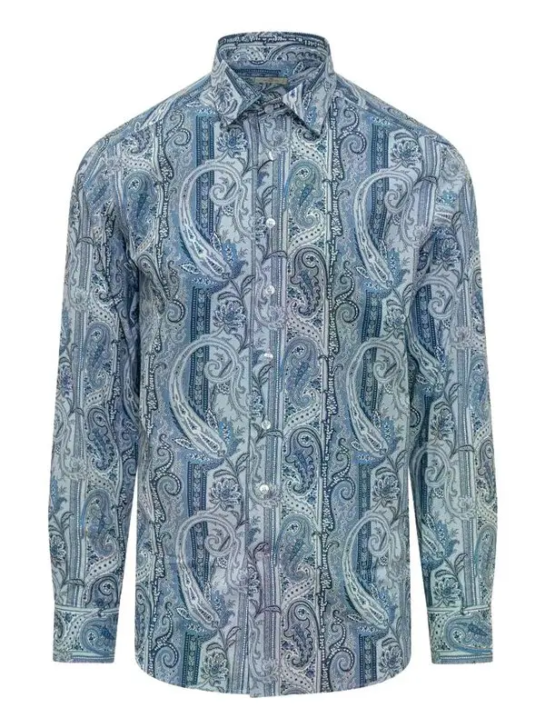 Etro Paisley Slim-fit Shirt - Blue