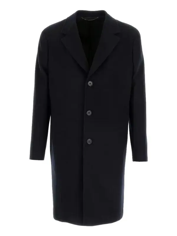 Canali Single-breasted Coat - Blue