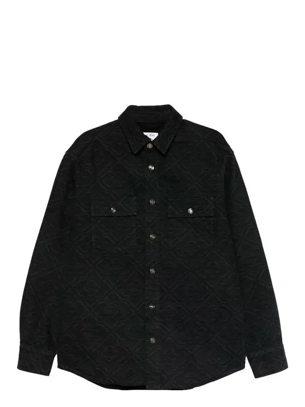 Casablanca Monogram Denim Shirt - Black
