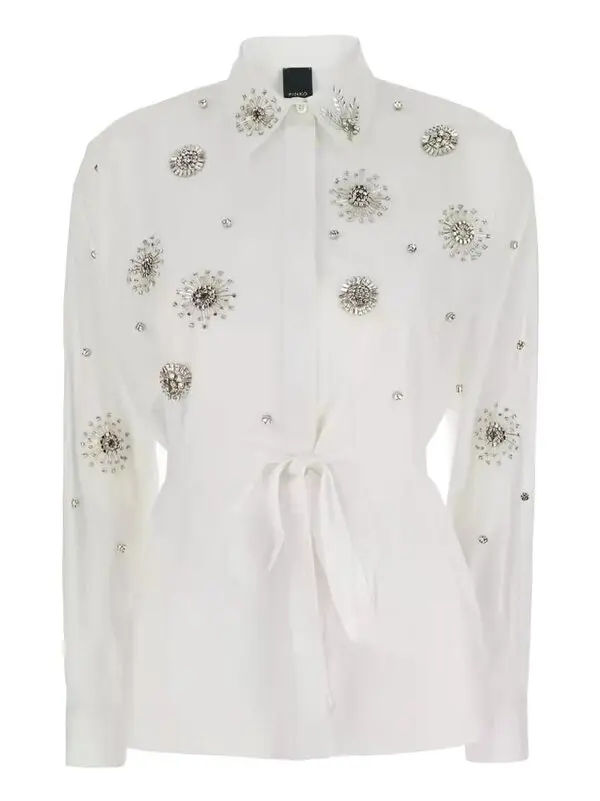 Pinko Carley Embellished Shirt - White