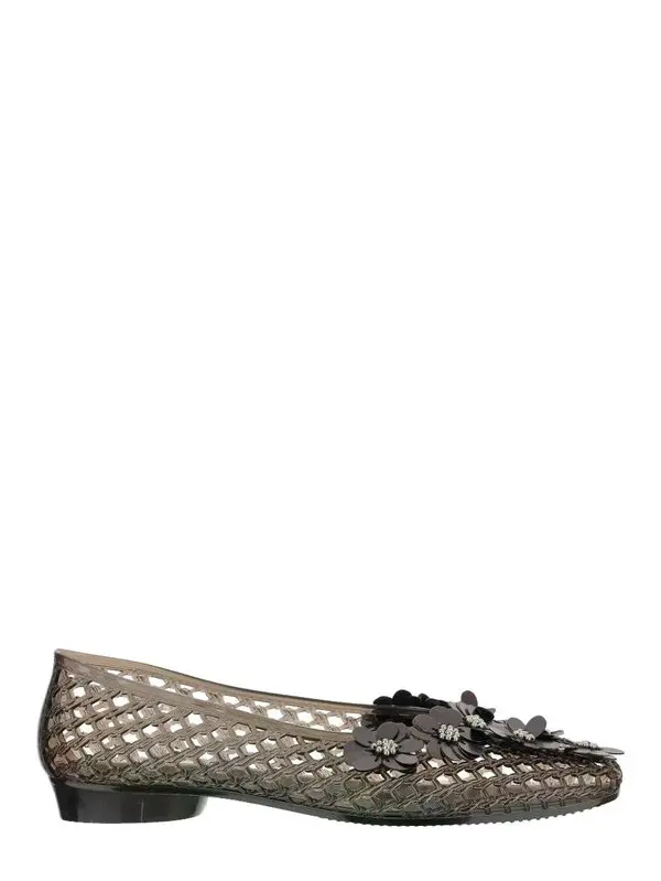HEAVENLY JELLY Sequin-embellished Ballerina Flats - Black