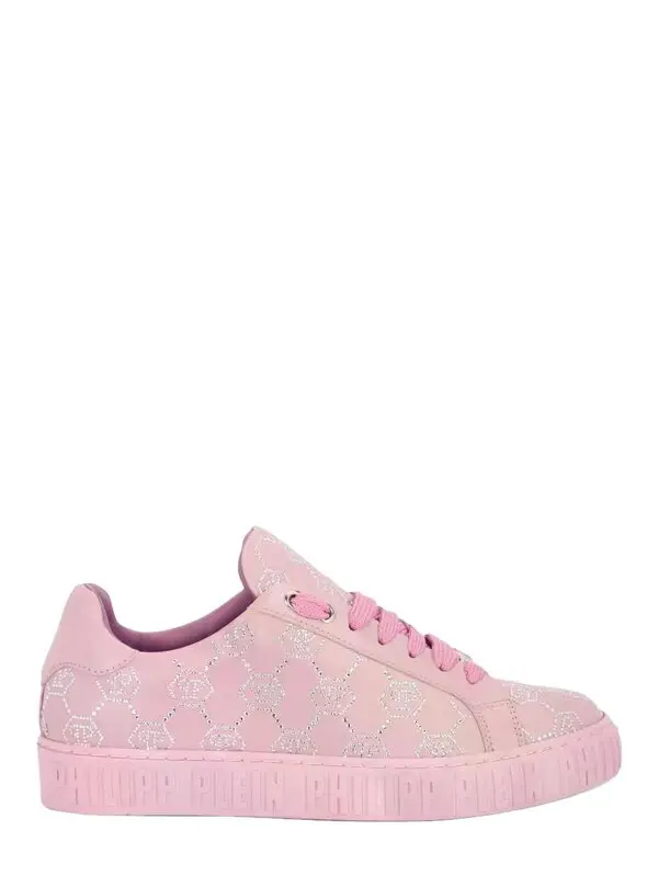 Philipp Plein Carson Monogram Strass Low-top Sneakers - Pink