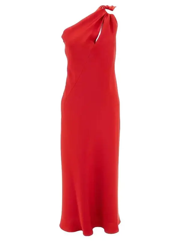 Max Mara One-shoulder Midi Dress - Red