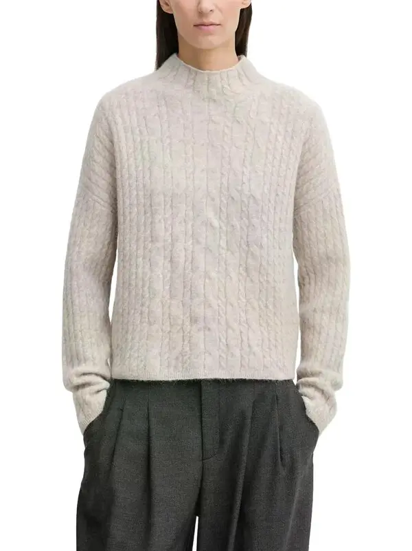 Marc O'polo Cable Knit High Neck Sweater - Neutrals