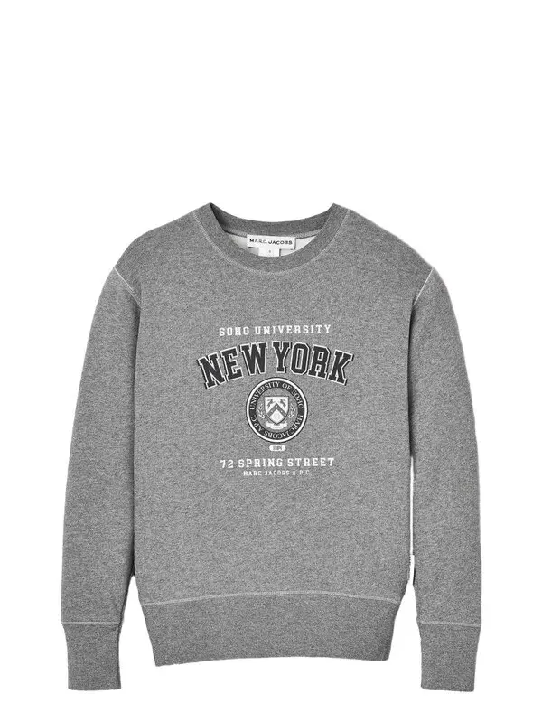 Marc Jacobs X A.p.c. Shrunken Ny Crew-neck Sweatshirt - Grey
