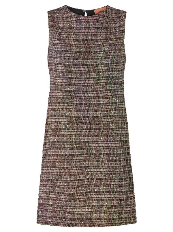 Missoni Check Pattern Dress - Brown