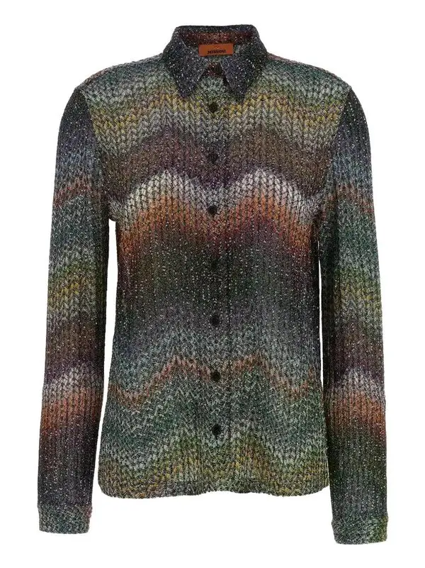Missoni Sequin Zigzag Shirt - Grey