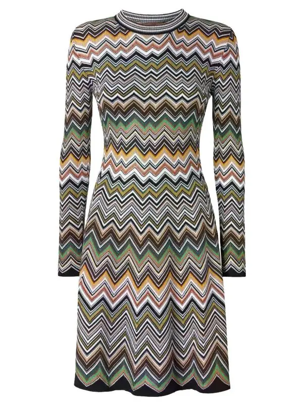 Missoni Zig-zag Mini Dress - Brown
