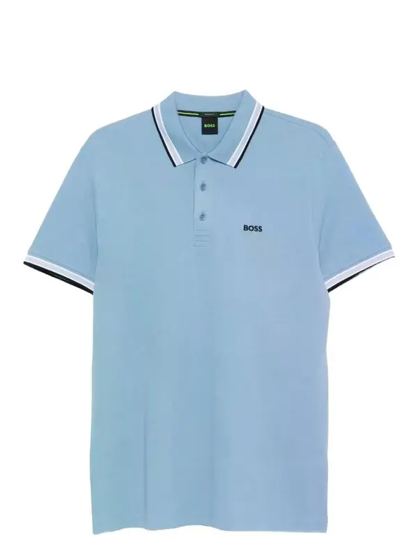 BOSS Tipped Polo Shirt - Blue