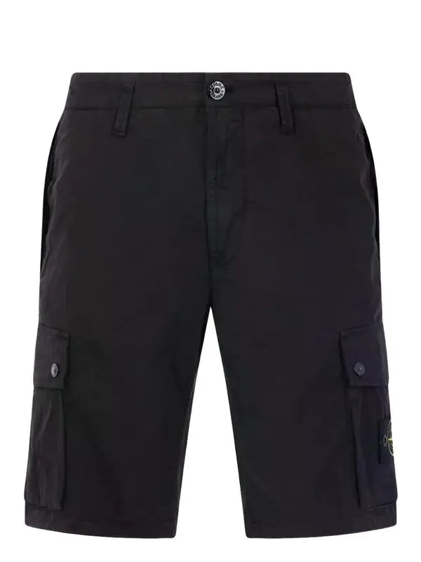 Stone Island Cargo-pockets Logo-patch Shorts - Black