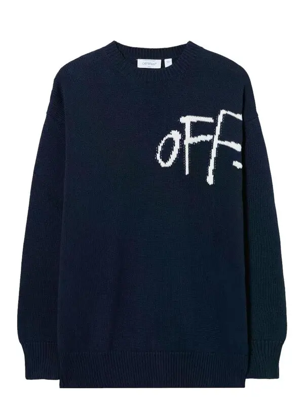 Off-White Bookish Shared Crew-neck Sweater - Blue