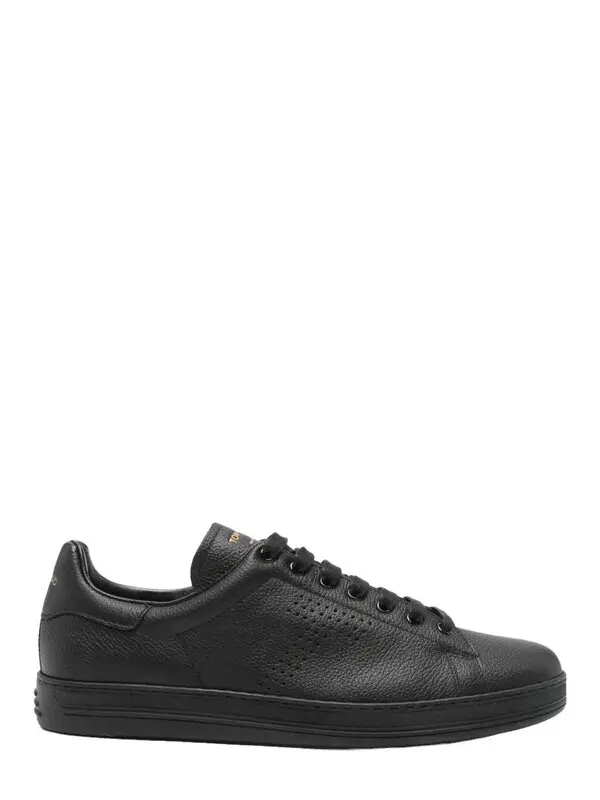 TOM FORD Perforated Leather Sneakers - Black