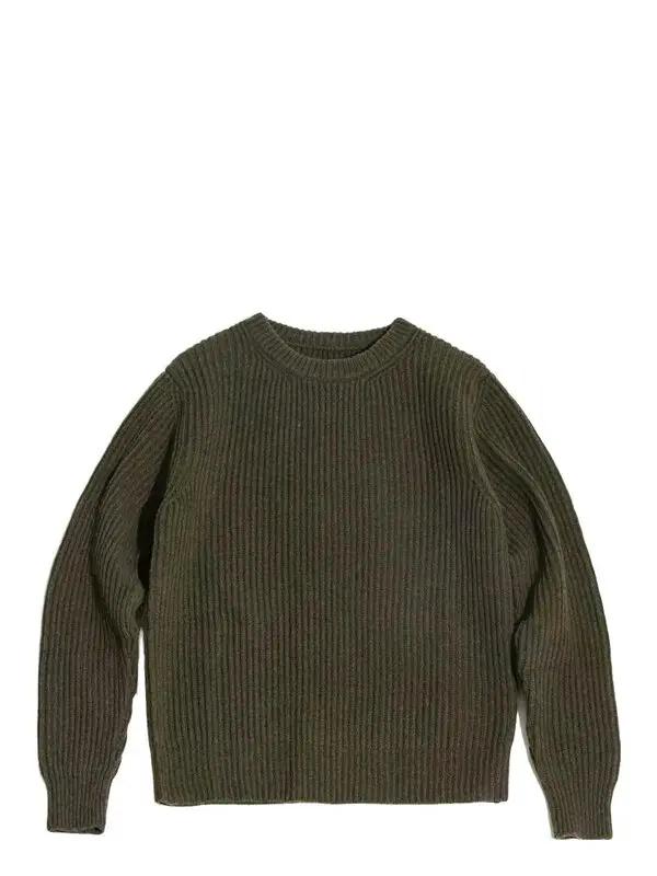 FORTELA Ribbed Crew Neck Sweater - Green