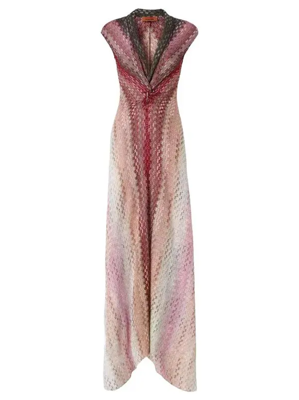 Missoni Twisted V-neck Dress - Pink