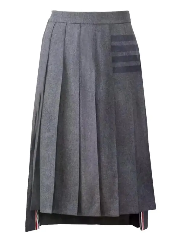Thom Browne Pleated Stripe Skirt - Grey