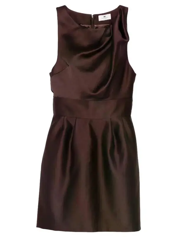 Elisabetta Franchi Draped Mini Dress - Brown