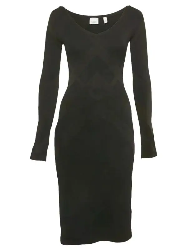 Burberry Flared Midi Dress - Black