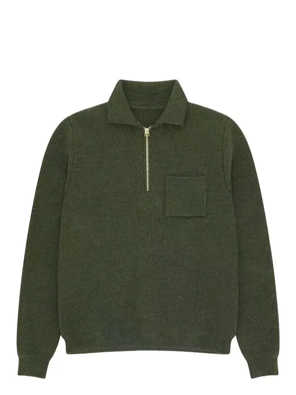 FORTELA Dumbo Zip-neck Sweater - Green