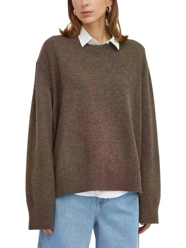 HERSKIND Round-neck Sweater - Brown