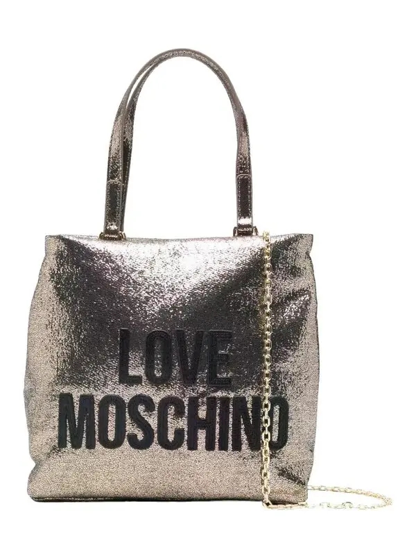 Moschino Logo-detail Crossbody Bag - Gold