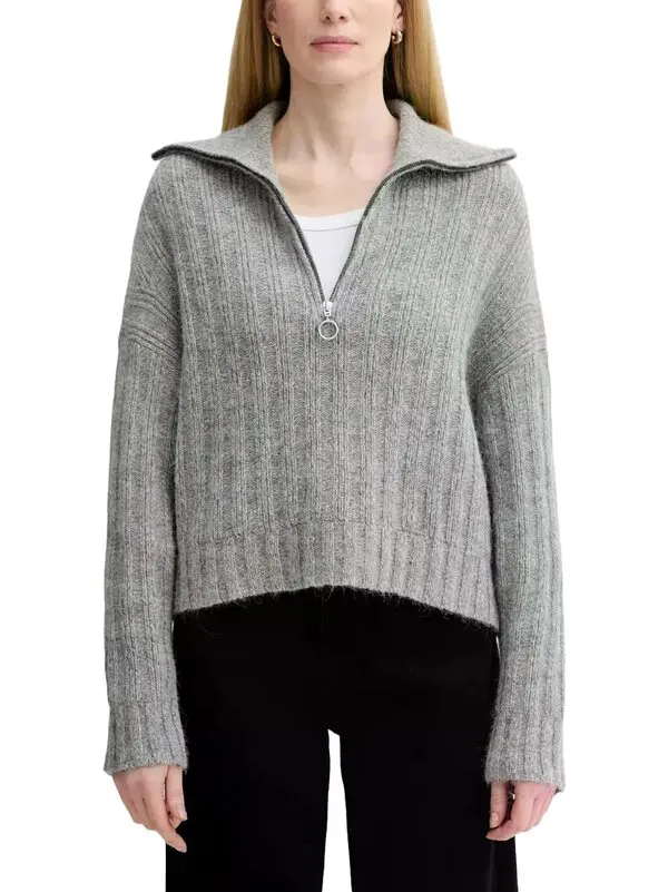 Marc O'polo Zip-neck Sweater - Grey
