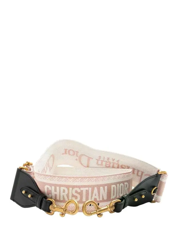 Dior Embroidered Shoulder Strap - White