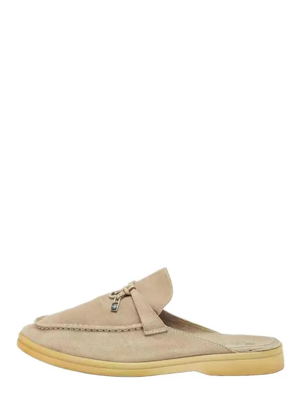 Loro Piana Babouche Charms Walk Suede Mules - Neutrals