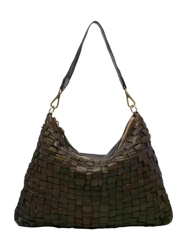 CAMPOMAGGI Carla Woven Shoulder Bag - Green