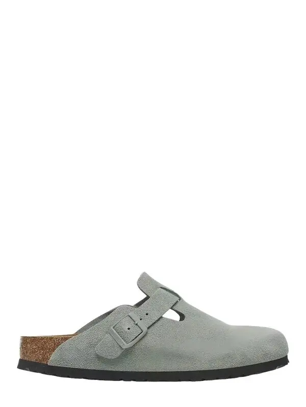 BIRKENSTOCK Boston Bs Suede Slippers - Grey