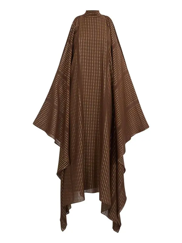 TALLER MARMO Agadez Fil Coupé Chiffon Caftan Dress - Brown