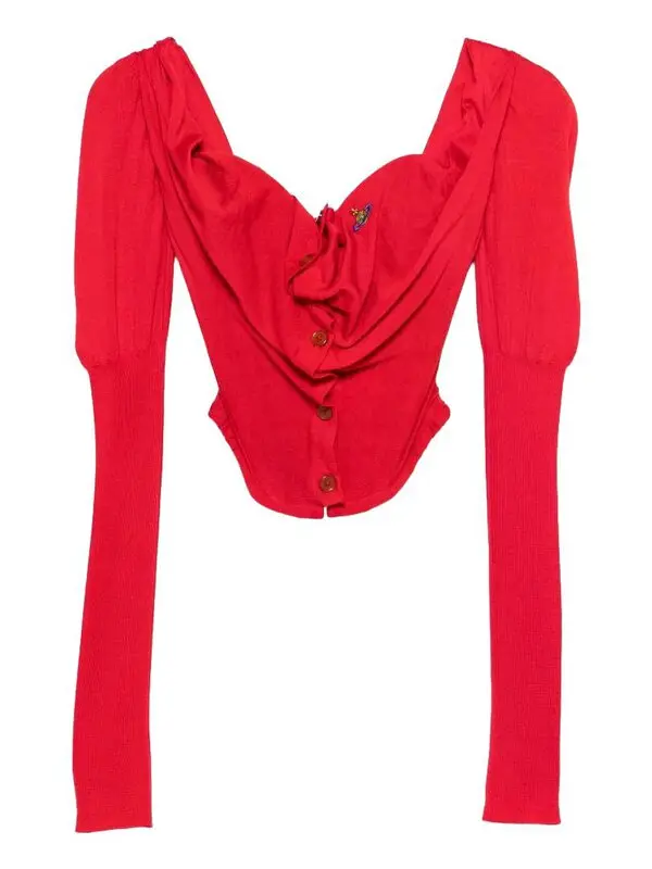 VIVIENNE WESTWOOD Bea Corset Cardigan - Red