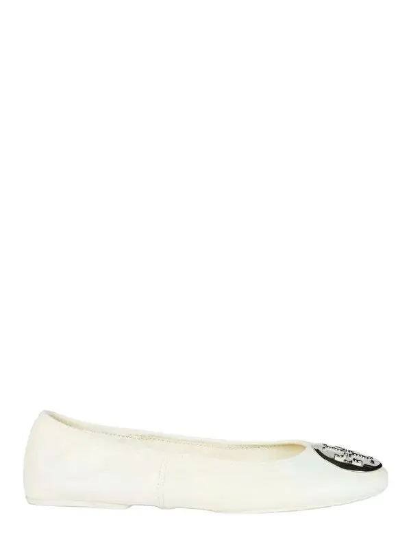 Tory Burch Reva Travel Logo-plaque Ballet Flats - Neutrals