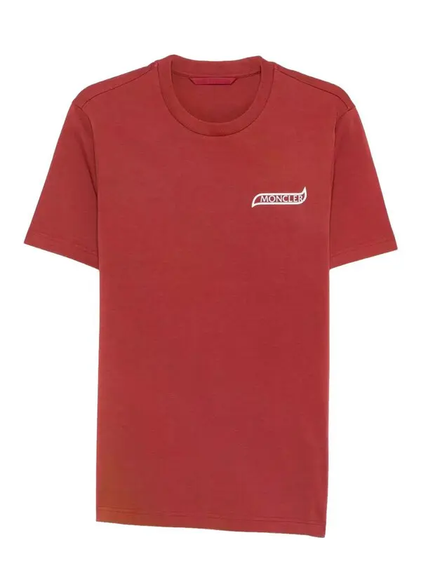Moncler Ss Logo-detail T-shirt - Red