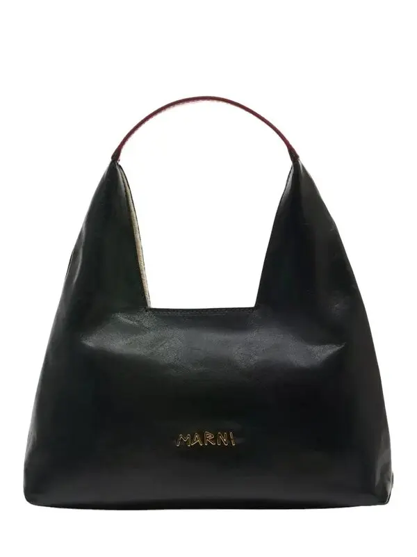 Marni Mini Leather Shoulder Bag - Black