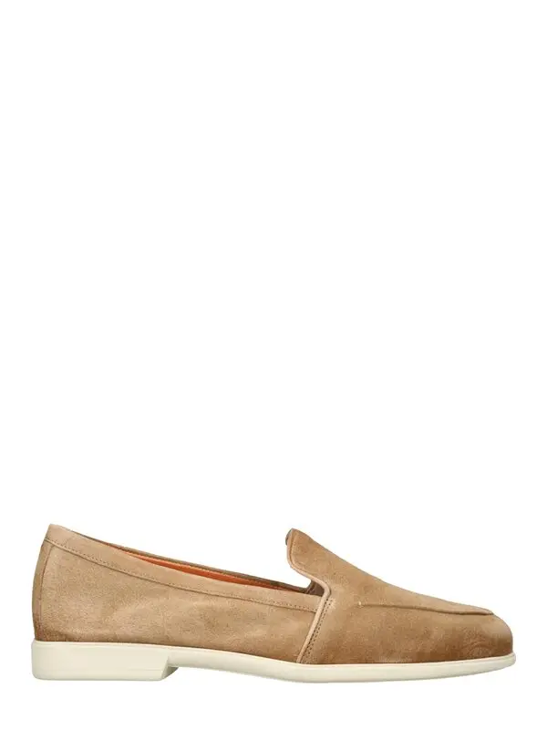 Santoni Suede Loafers - Brown