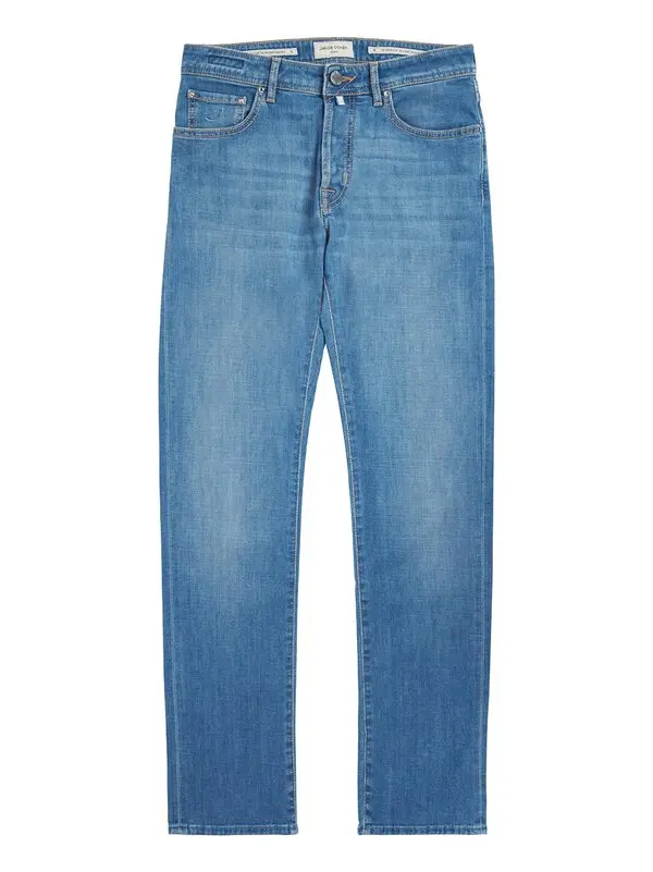 Jacob Cohen Nubuck-patch Bard Slim Jeans - Blue
