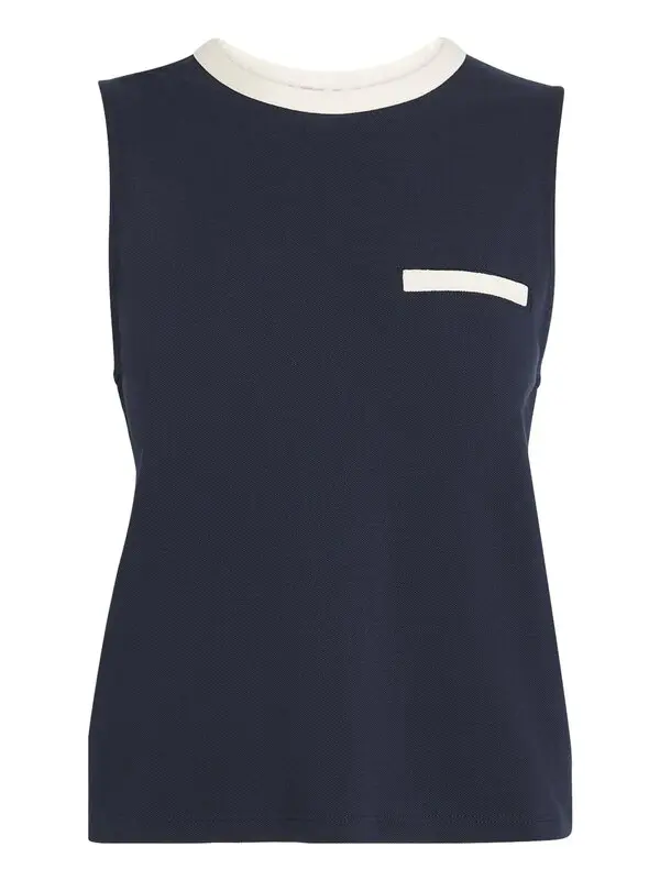 FRAME Piqué Tank Top - Blue