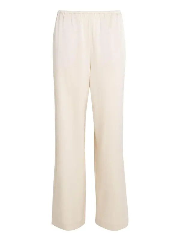 Nanushka Silk Arvenn Wide-leg Trousers - Beige