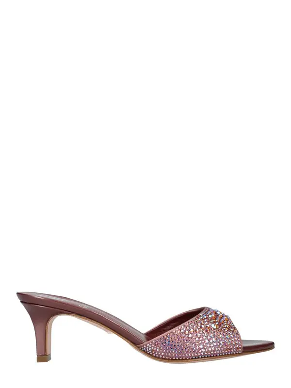 GINA Crystal Comet 55 Mules - Pink