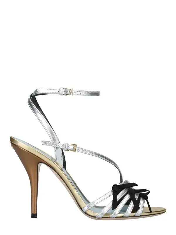 Valentino Garavani Nodine Heeled Sandals - Silver